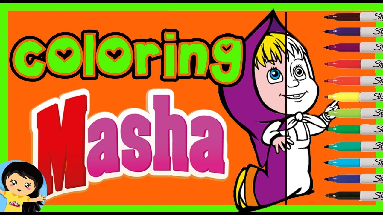 Let's Color MASHA from masha and the bear ♥ Madame Play Doh Coloring ...