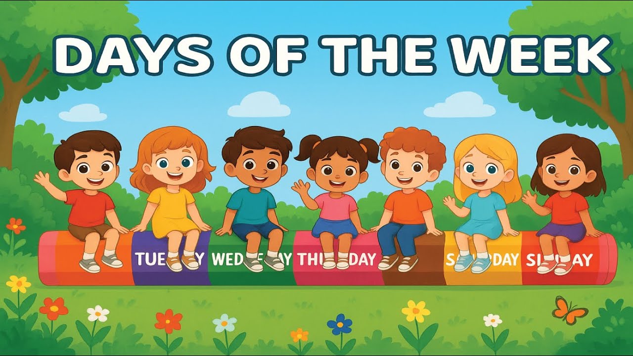 Days of the Week Learn 7 Days in English & Urdu Kids Learning Video ...