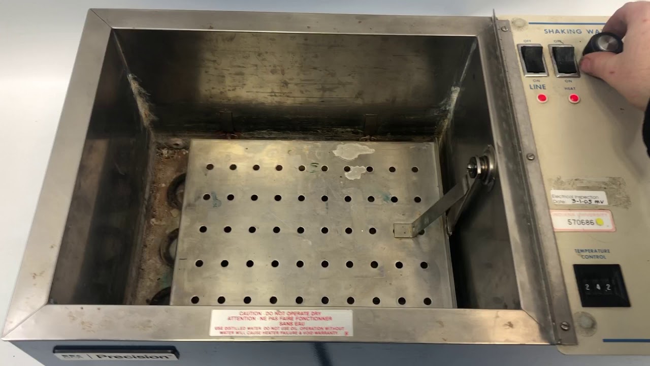 Precision Scientific Shaker Bath Demo - YouTube