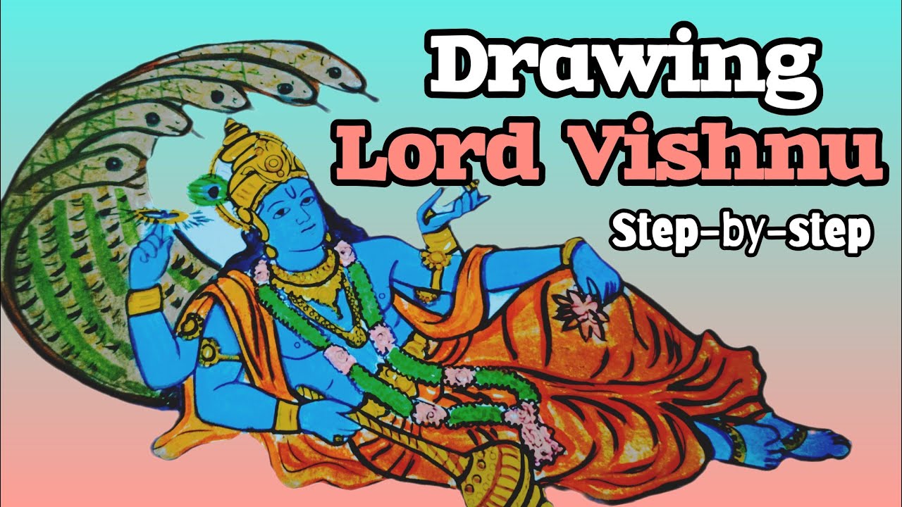 How to Draw Lord Vishnu | Step-by-Step Drawing Tutorial for Beginners # ...