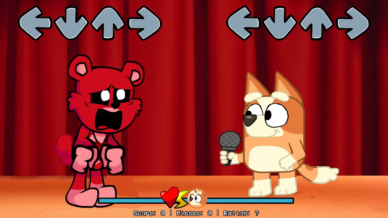 FNF Smiling Critters VS Bluey, Bingo & Mackenzie Sings Digitalizing ...