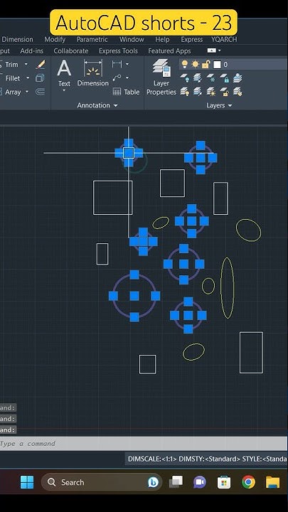 Instant Select Similar Objects in AutoCAD | 💫AutoCAD shorts - 23 #shorts #new #autocad - YouTube