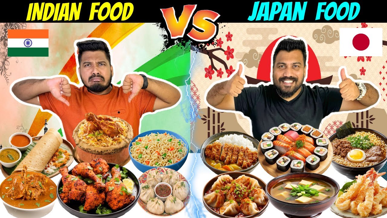 INDIAN STREET FOOD Vs JAPAN STREET FOOD😱INDIA Vs JAPAN FOOD WAR😍🔥 - YouTube