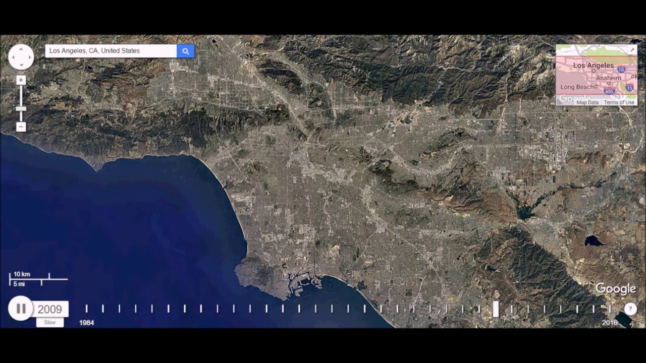 Los Angeles, California - Urban Sprawl Time Lapse - YouTube