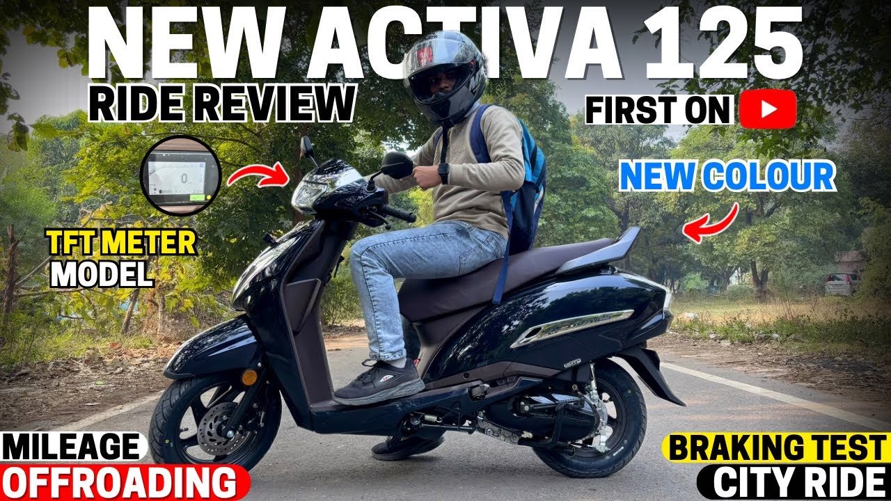 New Honda Activa 125 TFT Display RIDE REVIEW🔥| City+Off-road Ride ...
