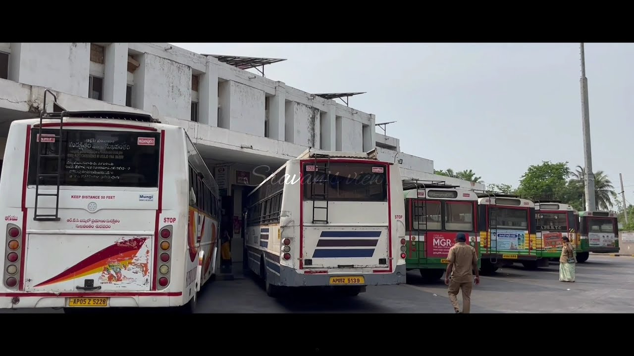 APSRTC Departure Spot at Kakinada #apsrtc #bus #stand #departure # ...