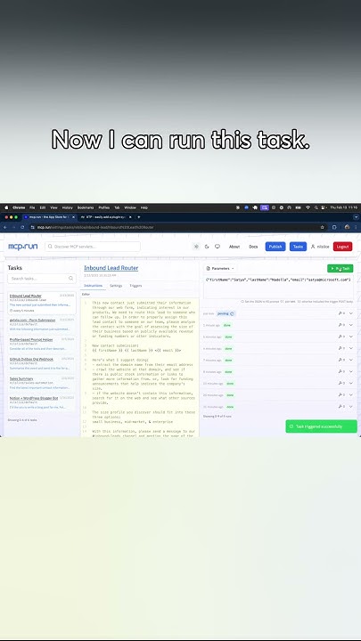 mcp.run Tasks in action - YouTube