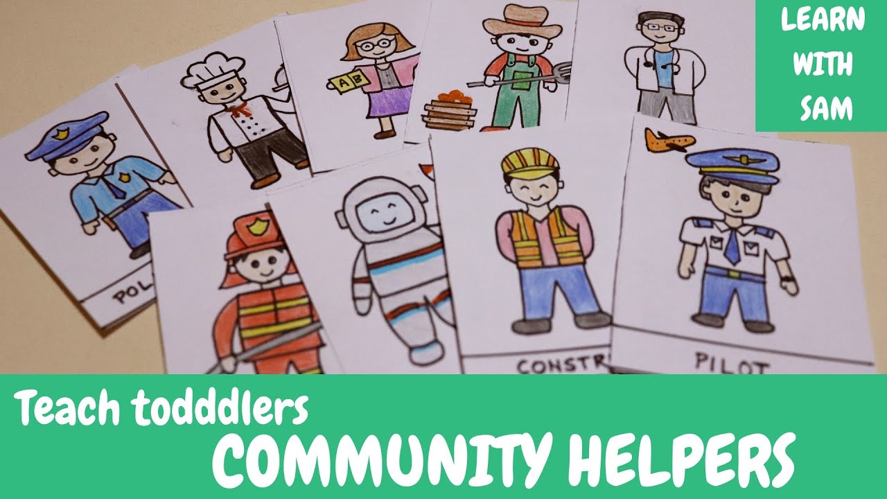 Community Helpers by 2 year old | How to teach community helpers ...