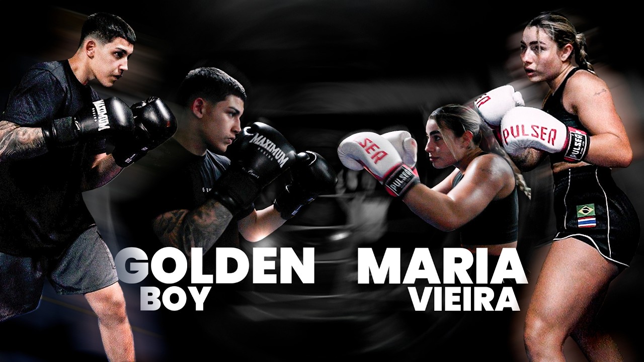 GOLDEN BOY VS MARIA VIEIRA SPARRING | muay thai - YouTube