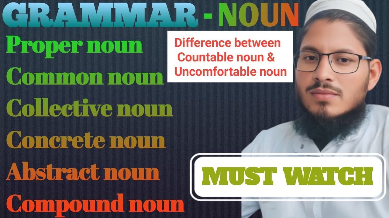 what is noun part of grammar All about noun only in one video by md ...