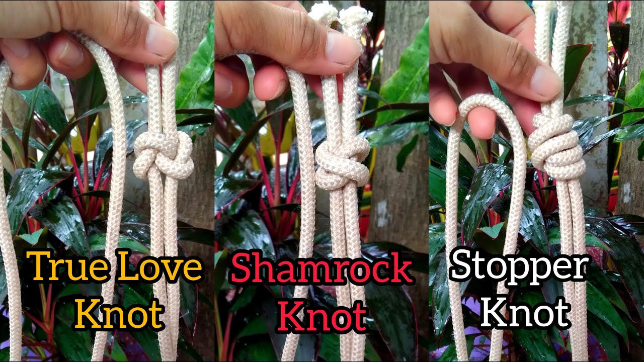 Great Knot | Stopper knot | True Love Knot | Shamrock Knot. Tying A Tie ...