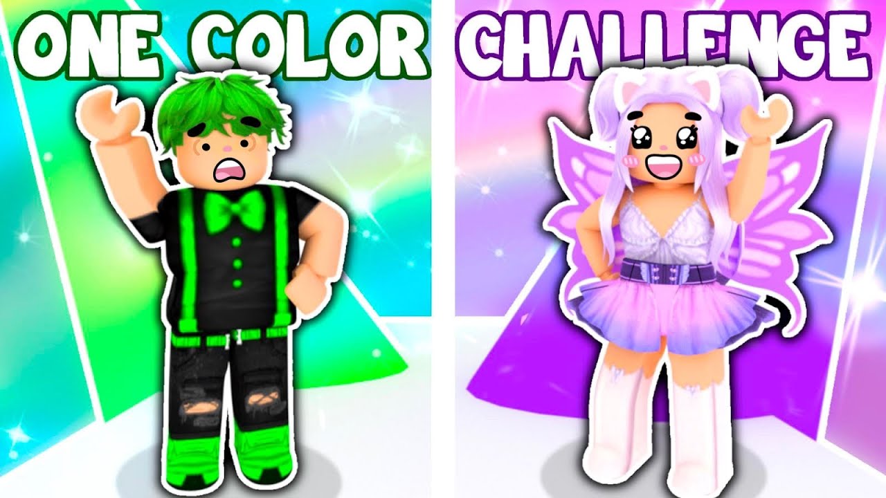 FASHION FAMOUS ONE COLOR CHALLENGE! - YouTube