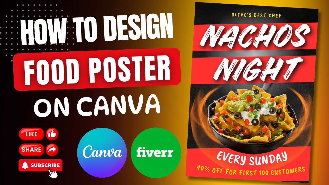 How to design food poster on canva (step-by-step guide) - YouTube