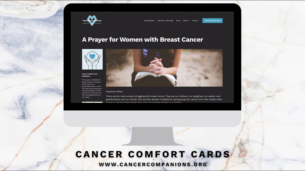 Cancer Comfort Cards - Sample Webpage - YouTube