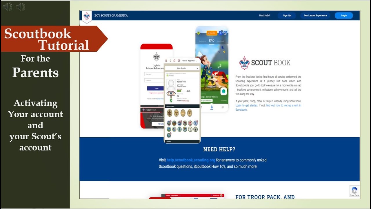 Scoutbook Tutorial for the Parents - activating accounts - YouTube
