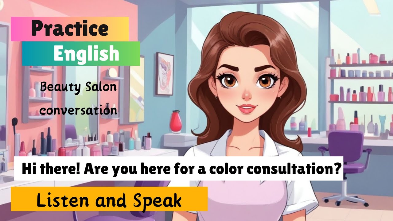 Beauty Salon | Build a Conversation with your stylist |#practiceenglish ...