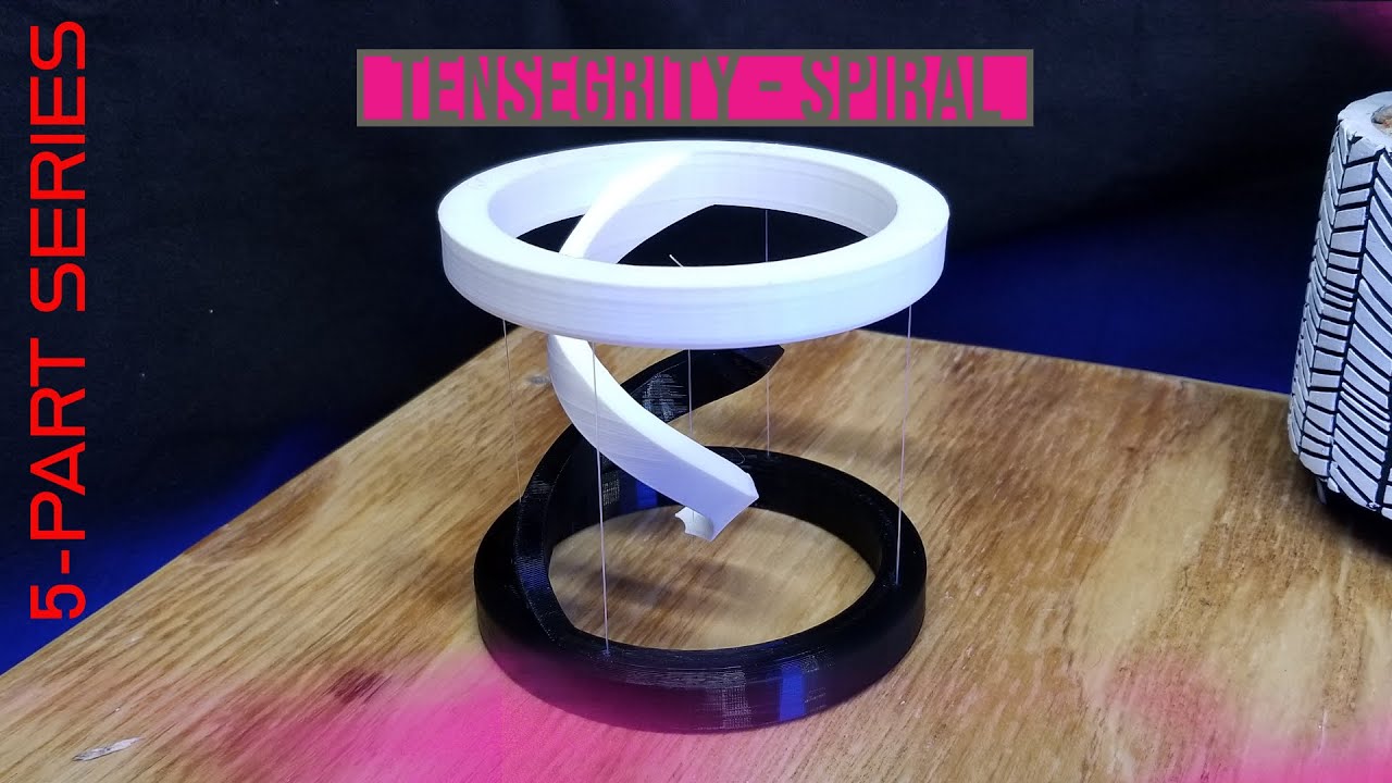 Ten Minute Tensegrity Spiral - Series (2/5) - Easy to Print Model - YouTube
