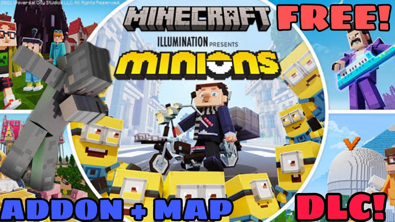 ADDON MINION DLC! Addon & Map! MCPE! - YouTube