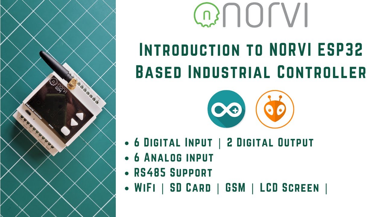 NORVI ESP32 Based Industrial Controller | ESP32 PLC | NORVI GSM-AE04-V ... NORVI ESP32 Based Industrial Controller | ESP32 PLC | NORVI GSM-AE04-V ...