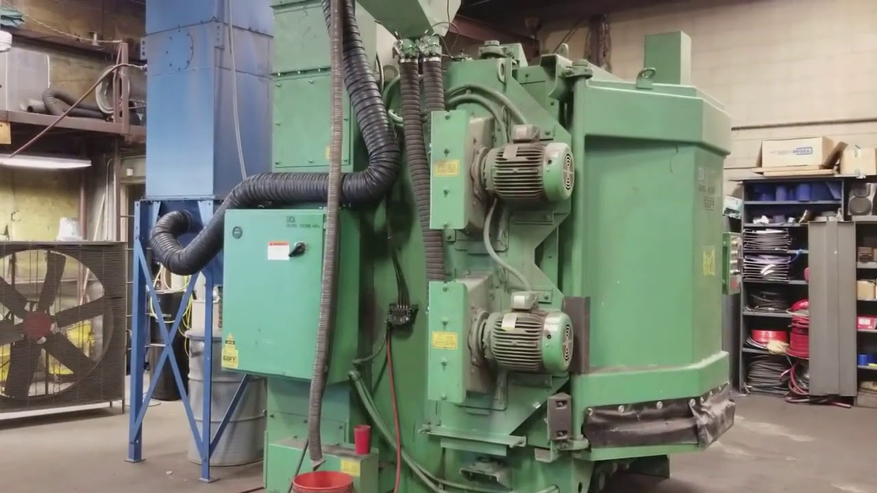 Blast Wheel Oscillation on a Goff 60" Table Blast - YouTube