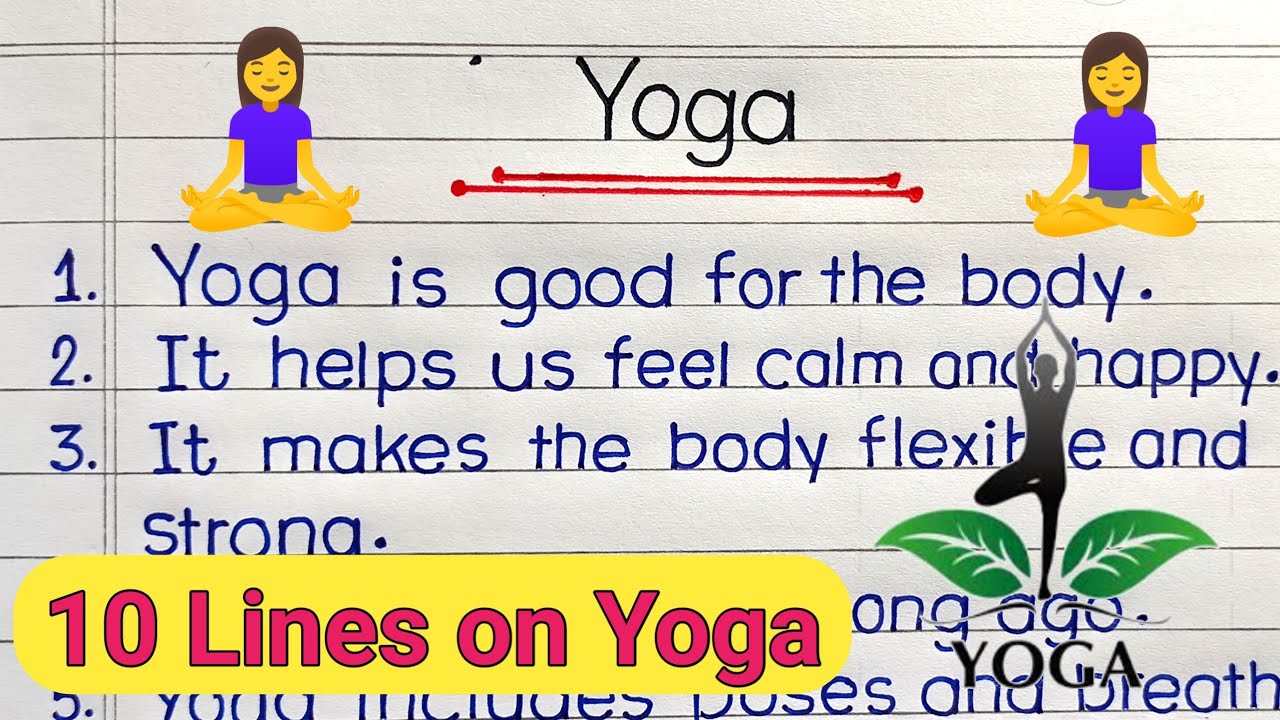 10 Lines on Yoga | 10 Benefits of Yoga | Let's Write - YouTube