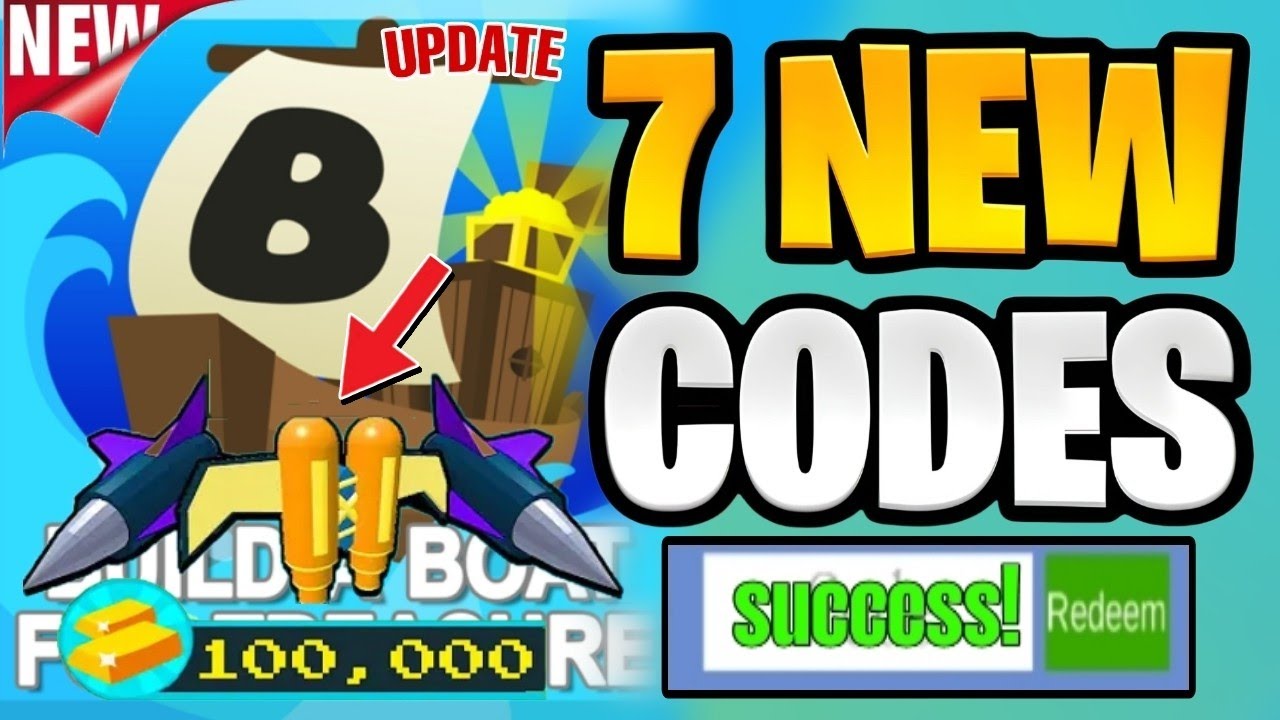 *CODES ⚡ BUILD* A BOAT FOR TREASURE ROBLOX CODES 2025 - BUILD A BOAT ...