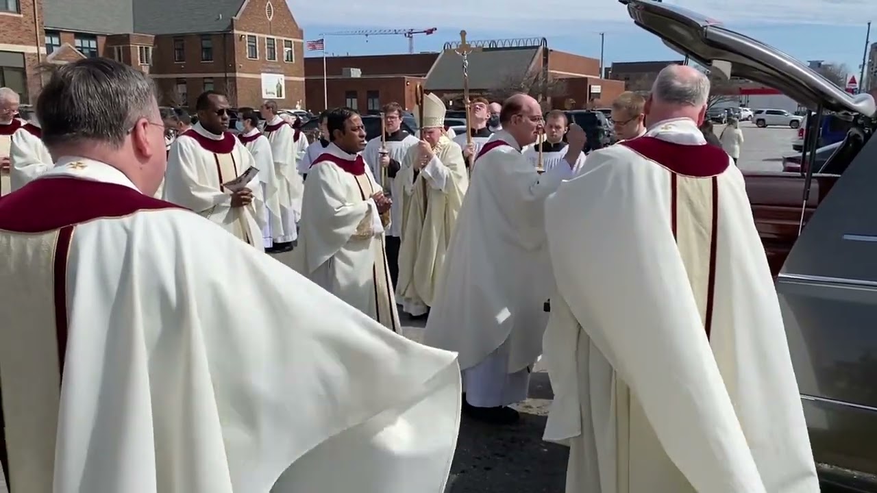 Priests bless Father Lawrence Farrell - YouTube