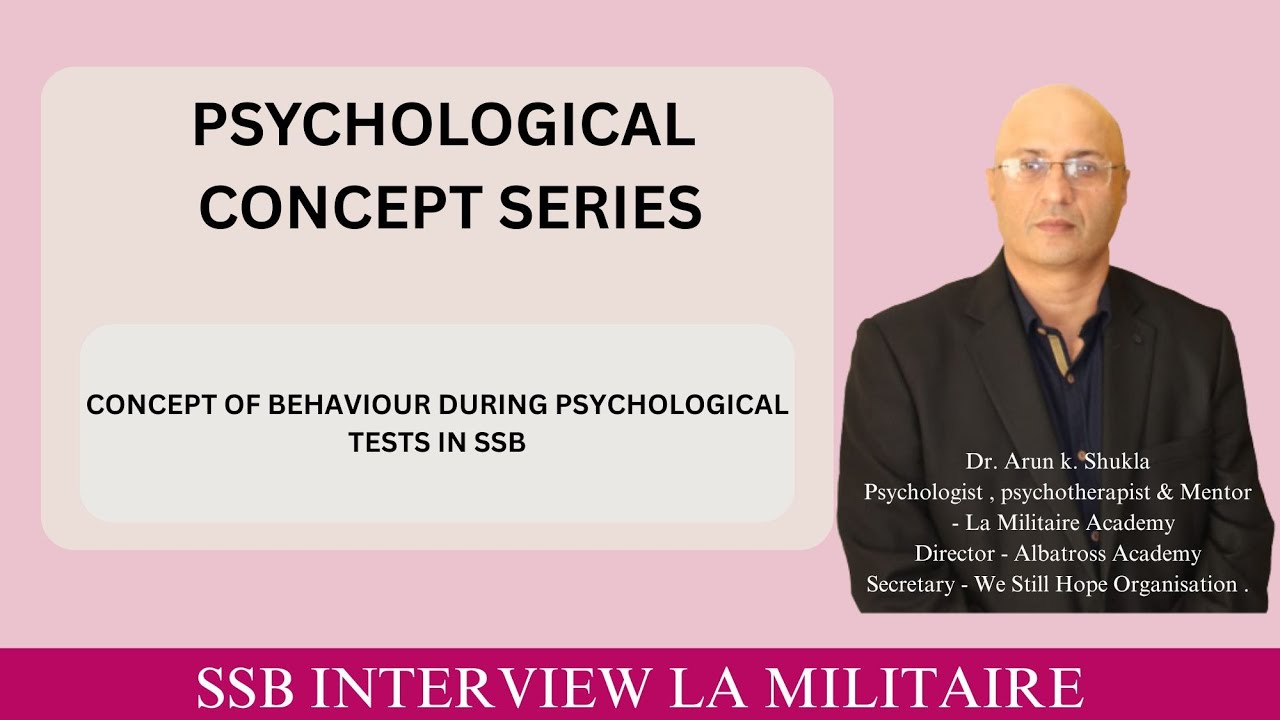 Concept of Behaviour During Psychological Tests in SSB - YouTube