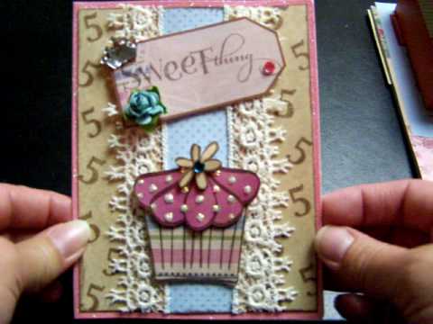 Sweet Thing Cupcake Birthday Card - YouTube