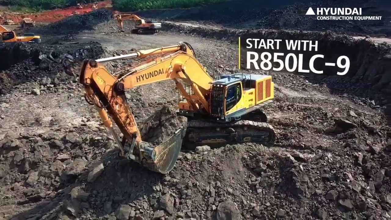Hyundai R850LC 9 excavator - YouTube