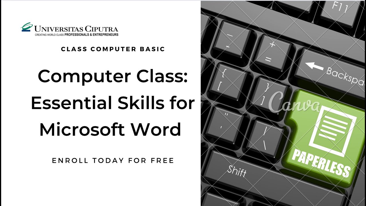 Class Computer Basic Ms Word - YouTube
