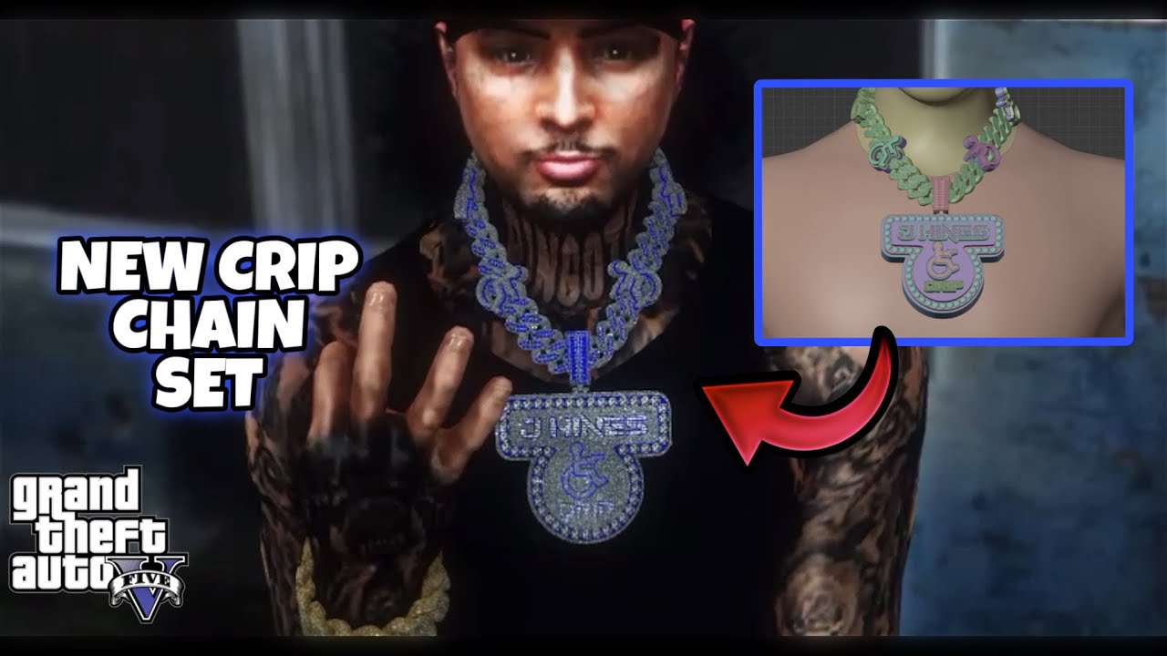 Making A New Crip Chain Set In GTA 5 RP (FiveM) | Blender 3D Modeling ...