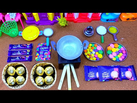Miniature Ferrero Rocher Chocolate Cake | Cadbury Ferrero Rocher & Dark Fantasy Pan Cake | Gems 🍰