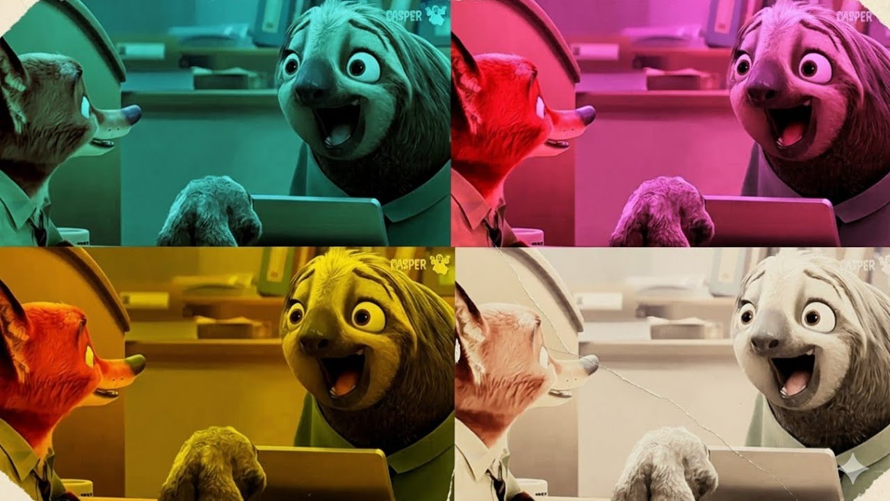 Zootopia Scene in 4 Different Color Moods 🎨😲 - YouTube