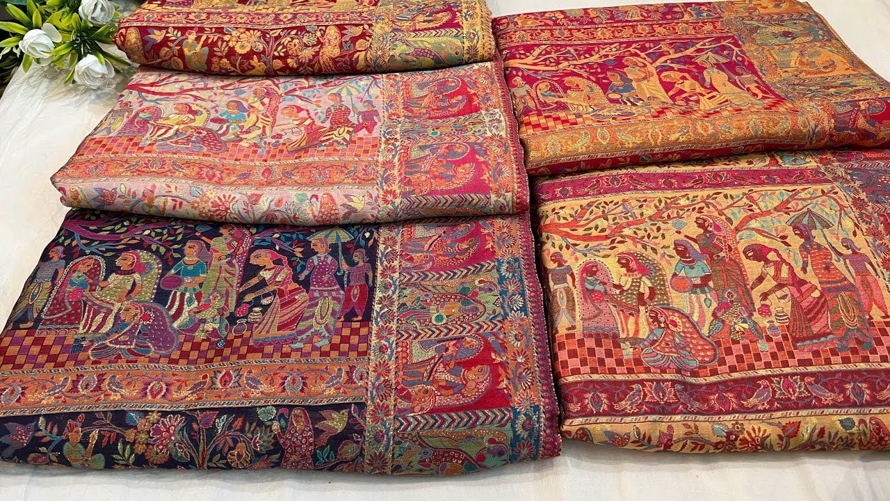Pure silk Jamawar sarees. Handloom weaved sarees. Kani sarees. Designer ...