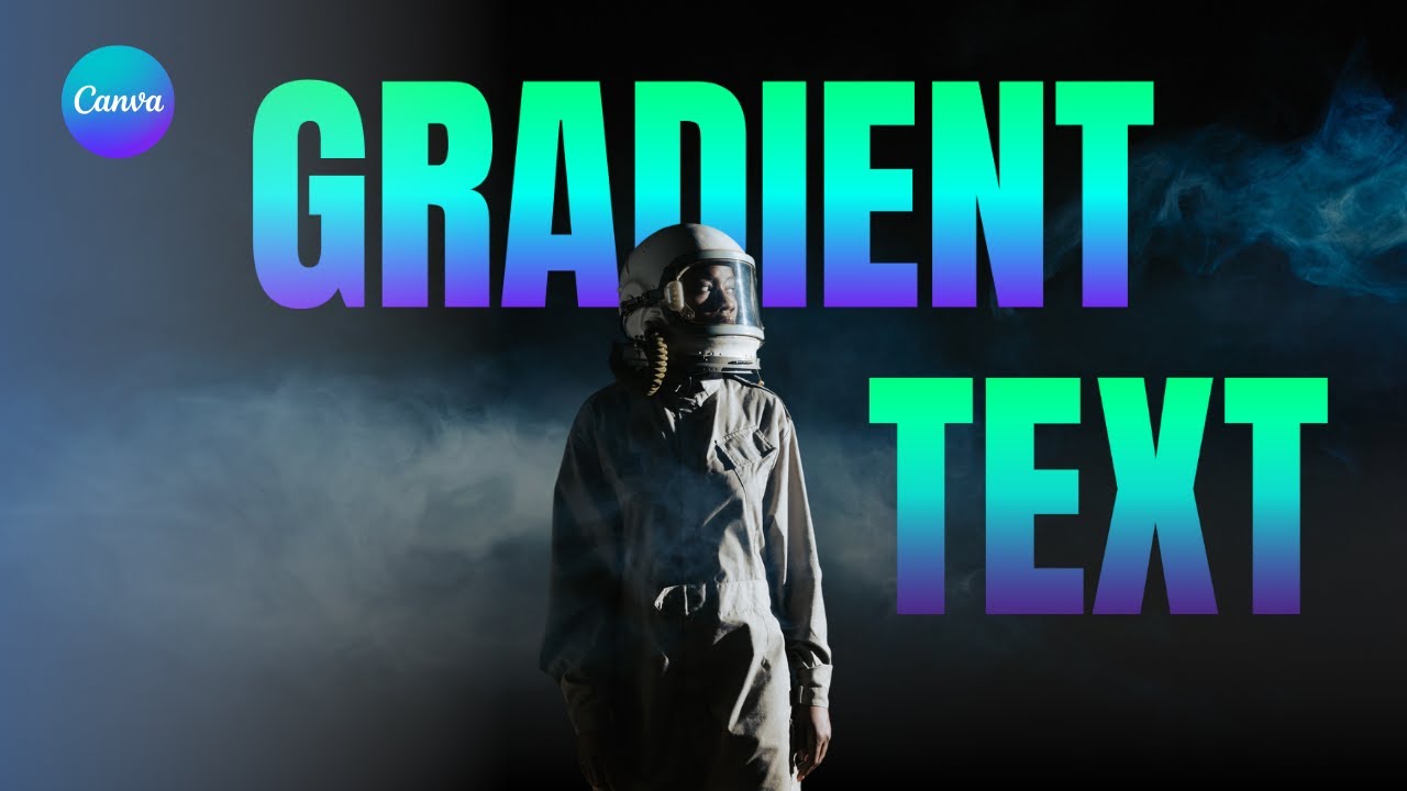 How To Create Gradient Text With An Outline In Canva Easy Canva Tutorial Youtube