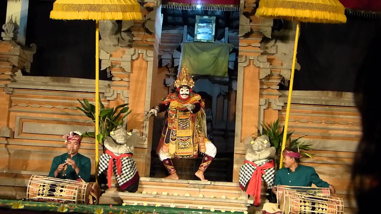 A.A. Anom Putra dancing Jauk Manis with Gamelan Semara Ratih - YouTube