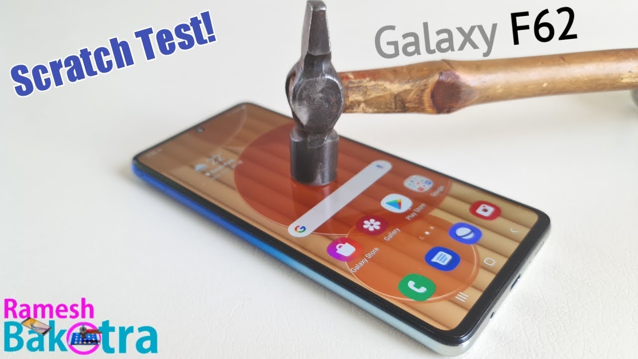 Samsung Galaxy F62 Screen Test Gorilla Glass 3 - YouTube