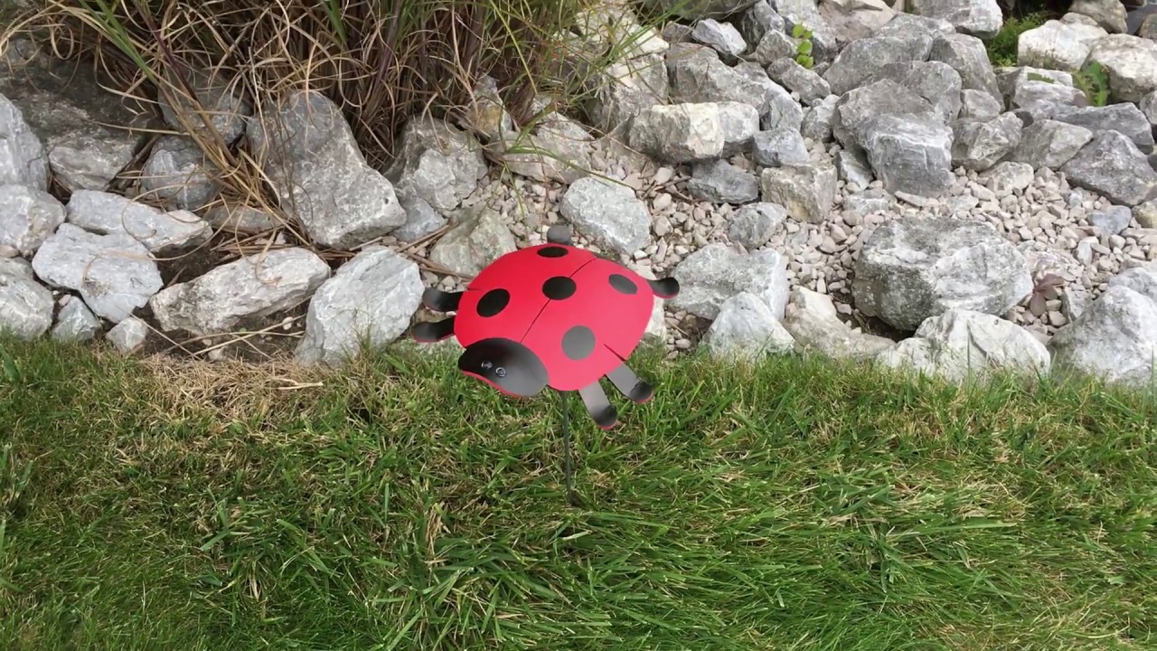 Florida Dancing Birds® Ladybug Garden Art - YouTube