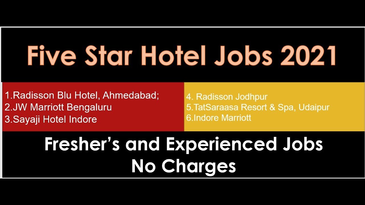 Five Star Hotel Jobs 2021 ! Many requirements ! Apply Now! - YouTube