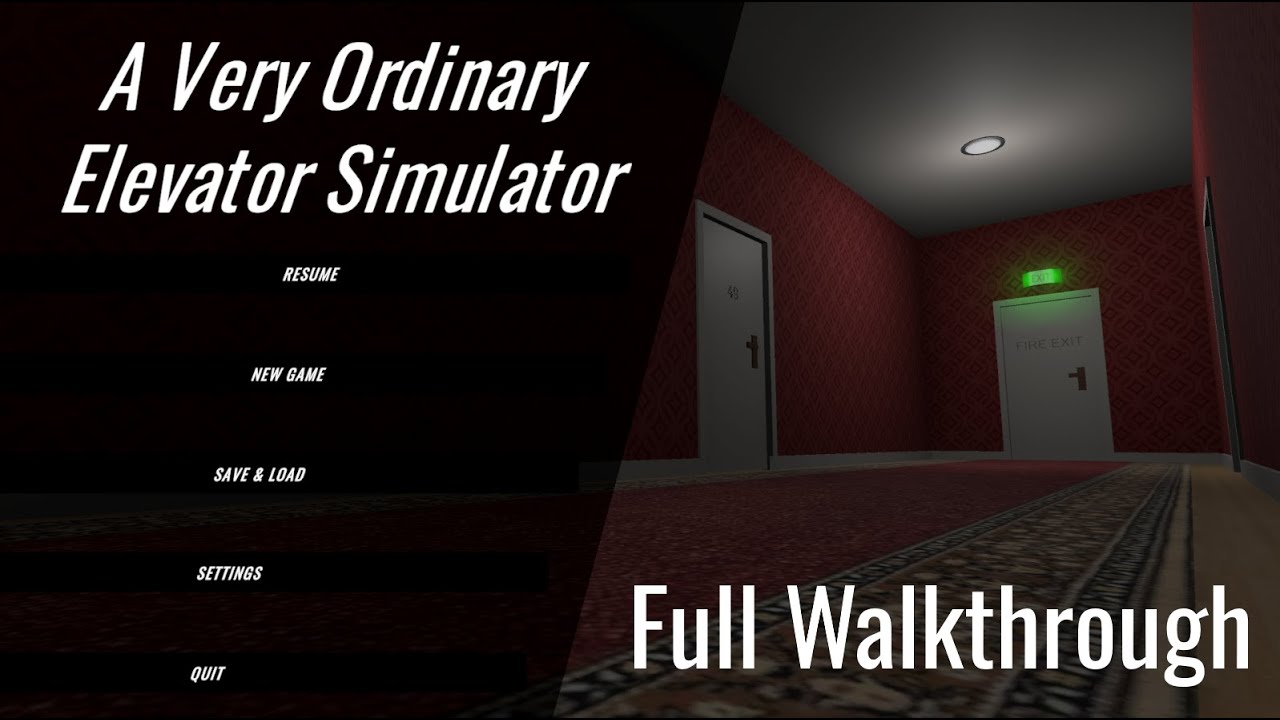 A Very Ordinary Elevator Simulator - Full Walkthrough - YouTube