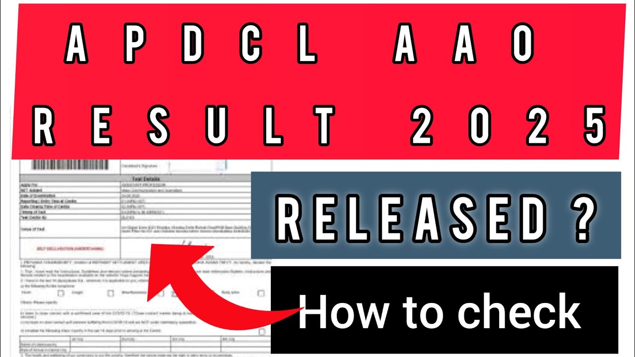 APDCL AAO Result 2025 | How To Check APDCL AAO RESULT 2025 - YouTube