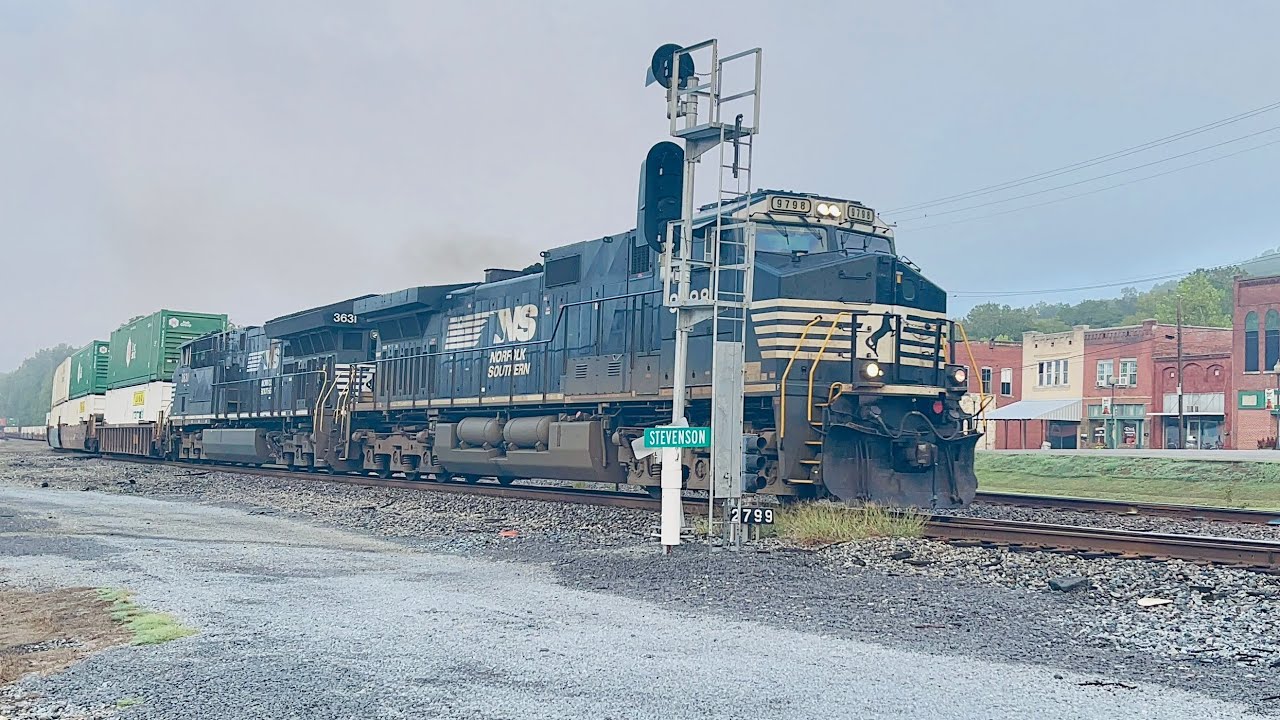 Norfolk Southern intermodal and tank cars heading northbound ...