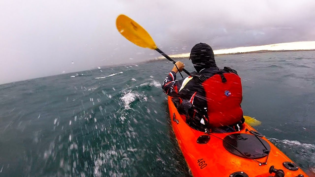 Kayaking through a squall! - YouTube