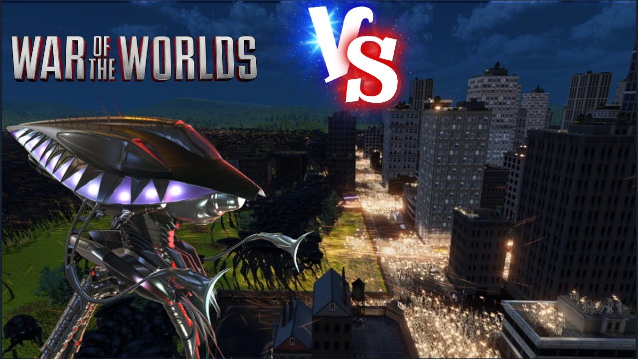 10 thousand War Of The Worlds Alien Tripods VS 1M Modern Military ...