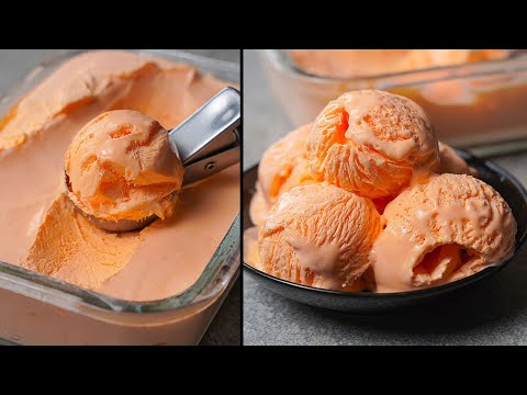 Orange ice Cream Recipe | Homemade Orange Ice Cream Recipe | Toasted