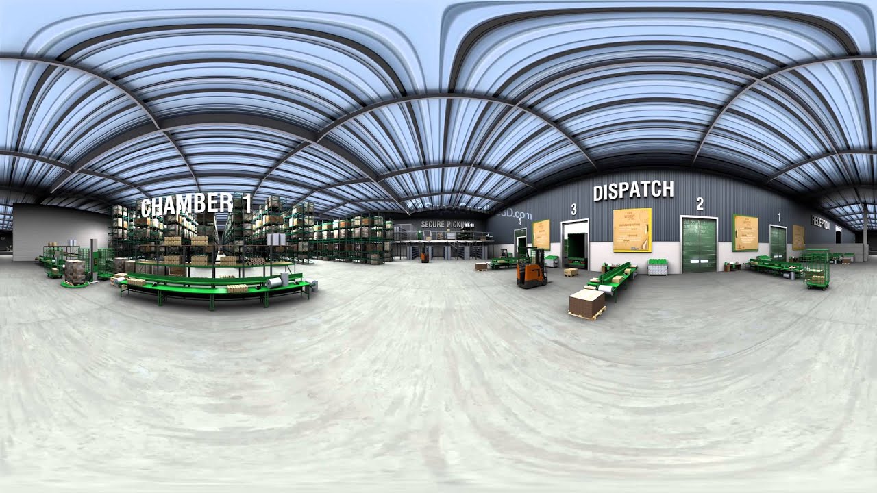 VR 360 Warehouse Interactive Animation - YouTube