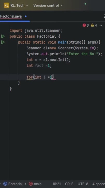 Java Factorial Calculation 🔥 | Quick Coding Tutorial #coding - YouTube