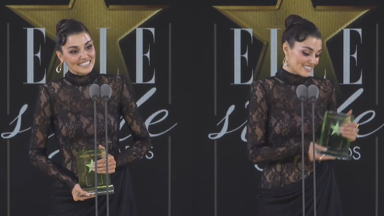 Hande Erçel won the "FASHION COLLABORATION OF THE YEAR" award for her ...