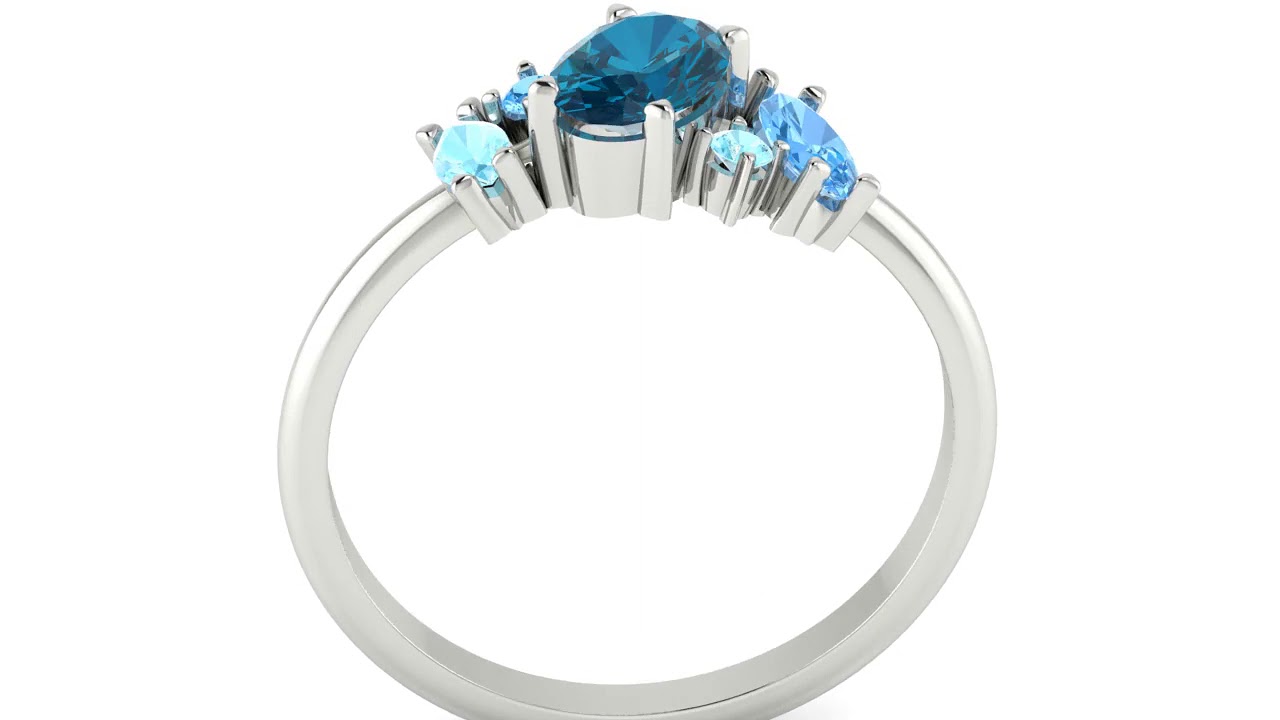 Atlantis Blue Stones And White Ring - YouTube